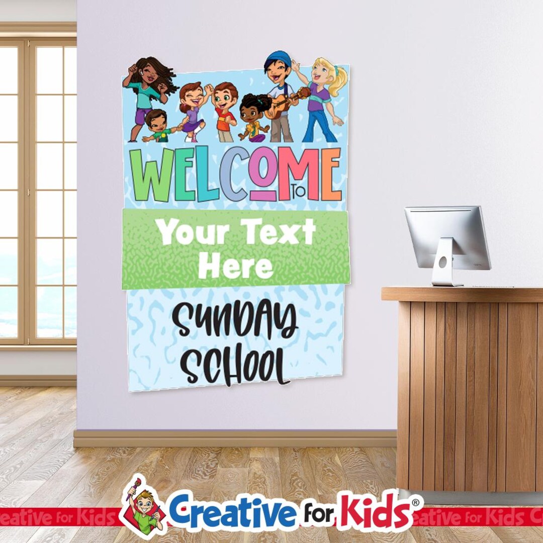 Custom Sunday School Welcome Sign: Children's Wall Decal - Etsy
