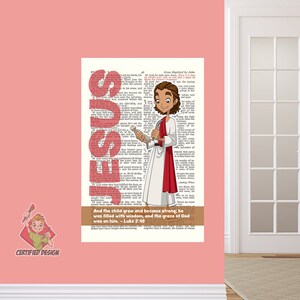 Jesus Wall Decal, Bible Story Wall Decal, Sunday School Decal, Kids ...