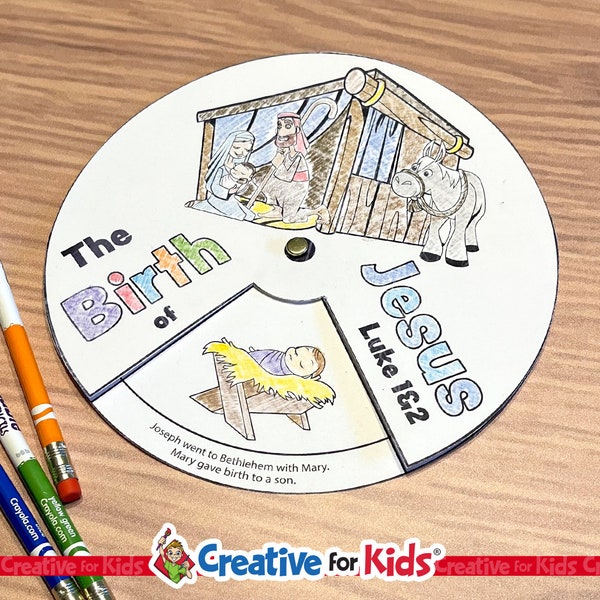 Birth of Jesus Color - Etsy