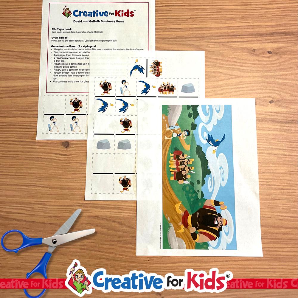 David and Goliath Bible Dominoes Game Digital Download 84 - Etsy