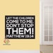 Sunday School Decal, Matthew 19:14, Wall Scripture Decal, Kids Bible ...