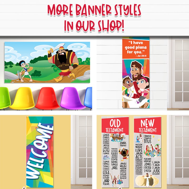 Elijah Bible Story Vinyl Banner, Sunday School Decor - Etsy