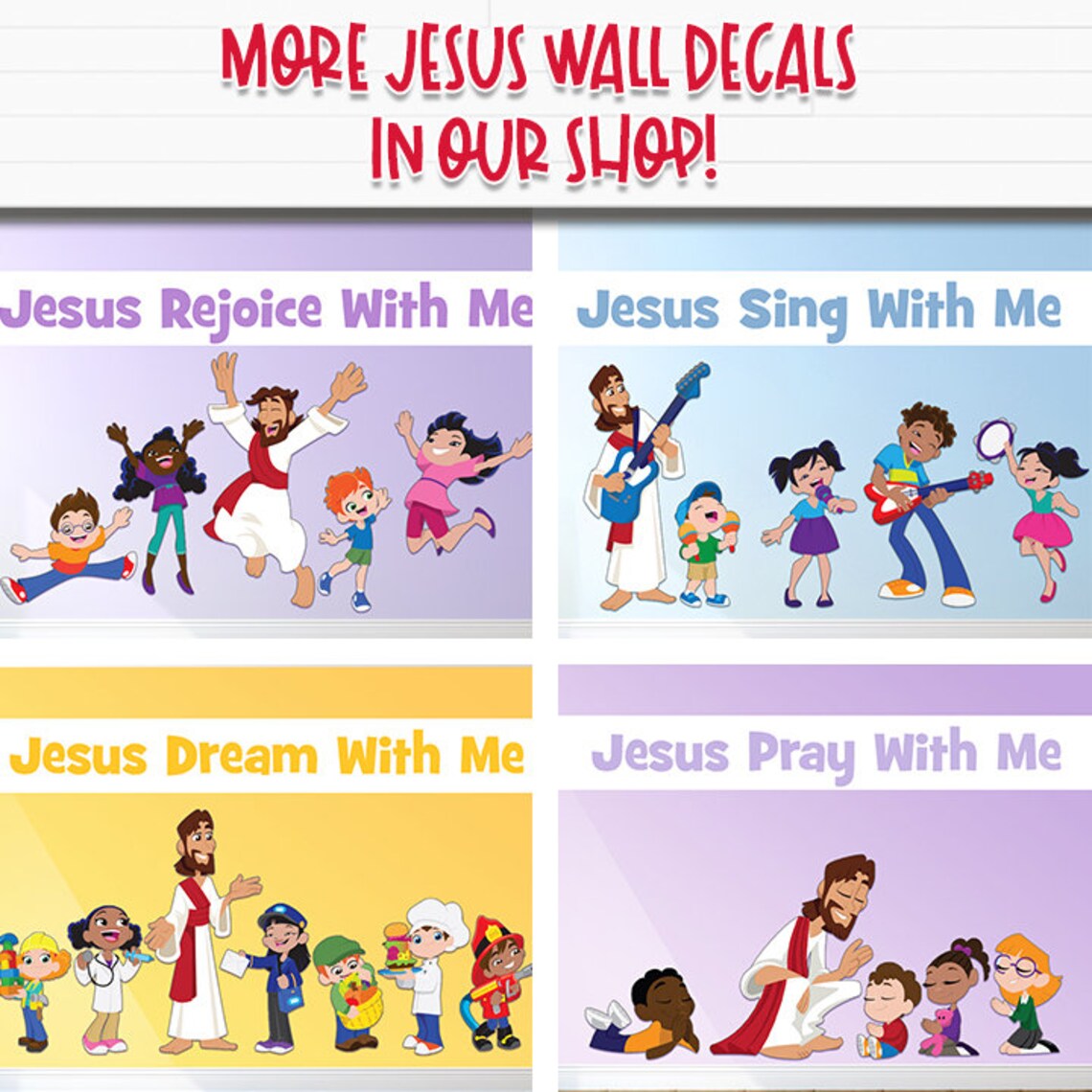 Jesus Wall Decal: Sunday School, Nursery, or Classroom Decor - Etsy
