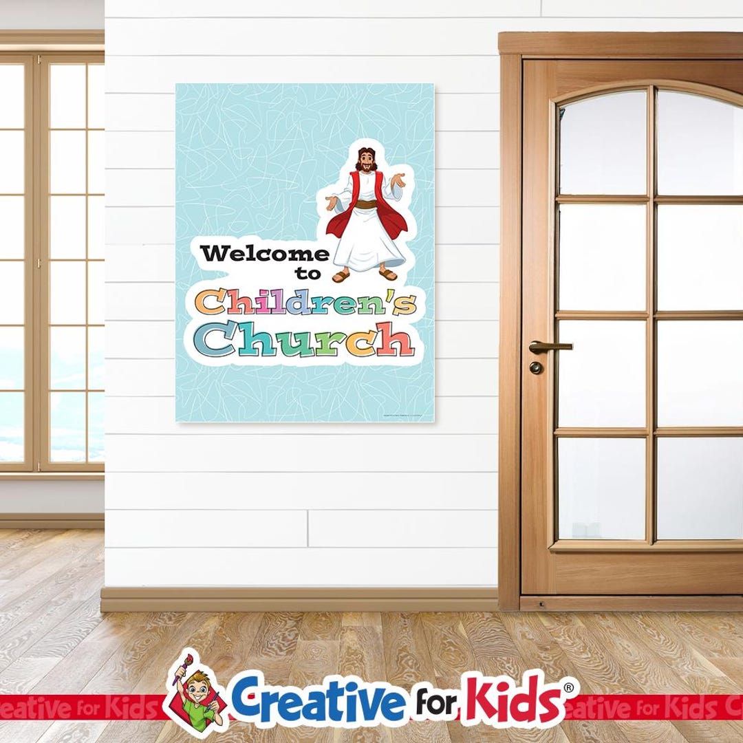 Welcome to Children's Church Banner Vertical, Kids Church Banner ...