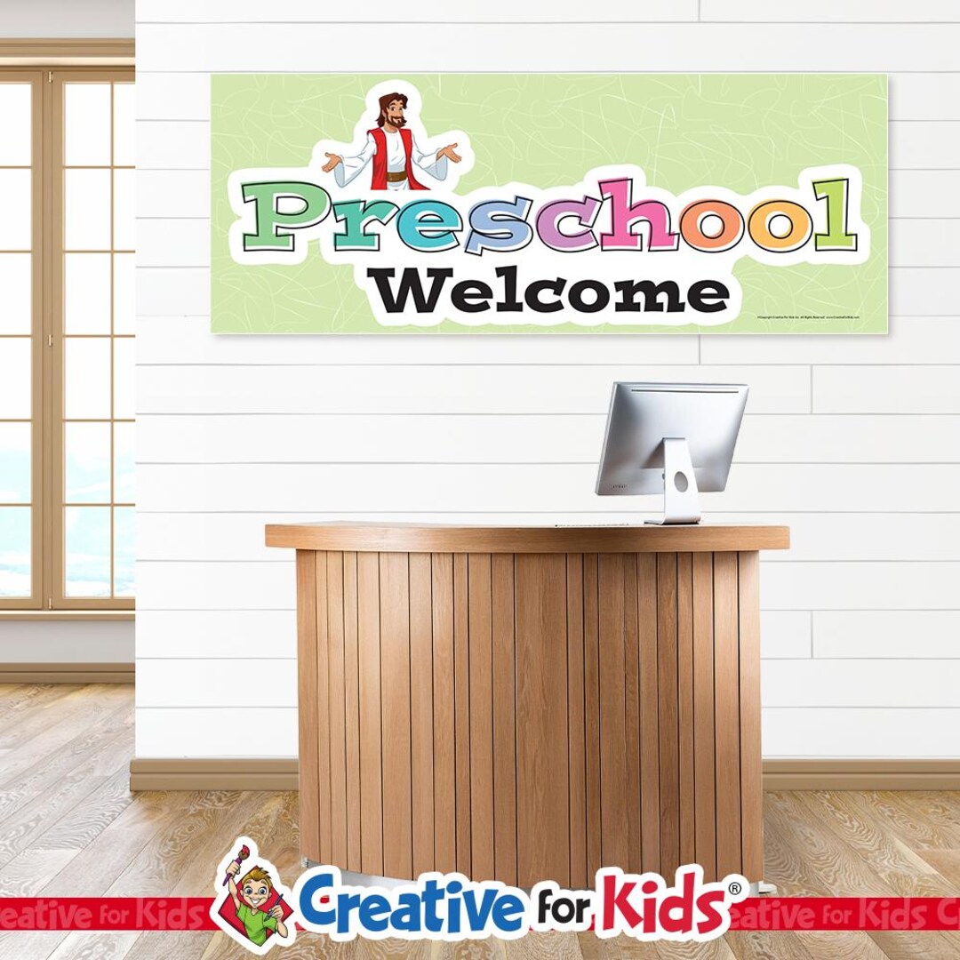 Preschool Welcome Banner, Kids Church Banner, Sunday School Banner ...