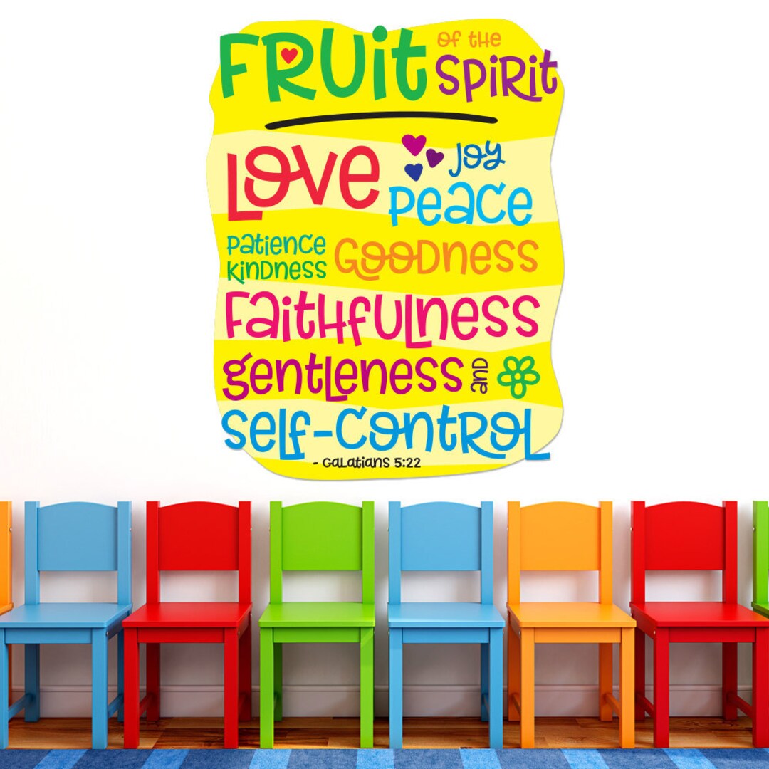 Sunday School Decal, Fruit of the Spirit, Christian Kids Decal, Kids ...