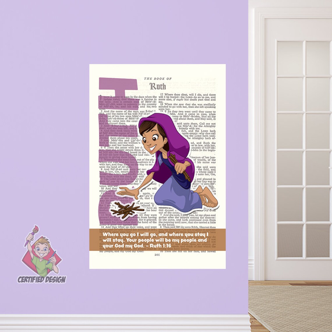 Ruth Wall Decal Bible Story Wall Decal Sunday School Decal - Etsy