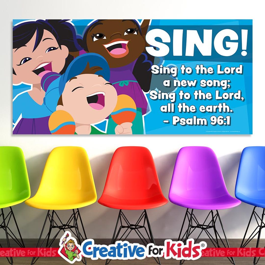 Sing Banner, Sunday School Banner, Sunday School Decal, Bible Story ...
