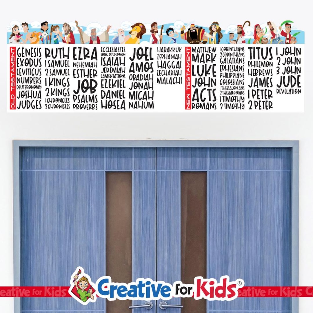 Books of the Bible Banner, Kids Church Banner, Sunday School Banner ...