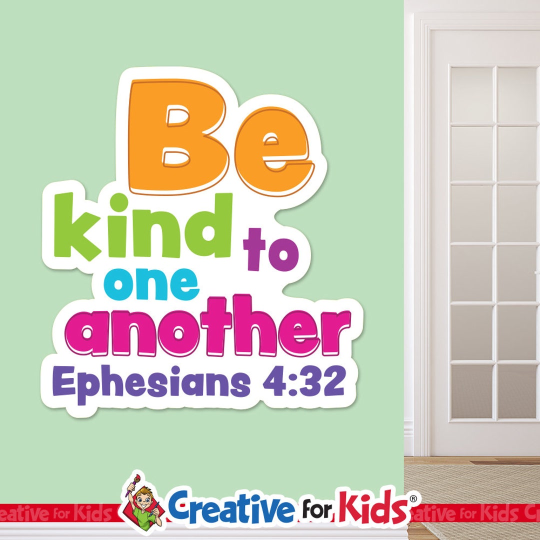 Be Kind Scripture Verse Wall Decal: Sunday School Classroom Decor - Etsy