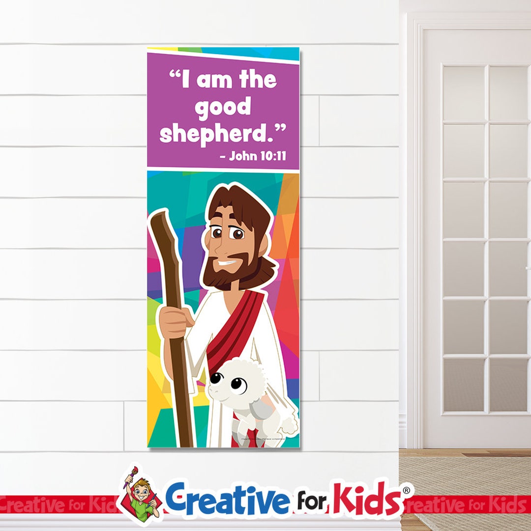 Jesus I Am the Good Shepherd Banner, Sunday School Decor, Sunday School ...