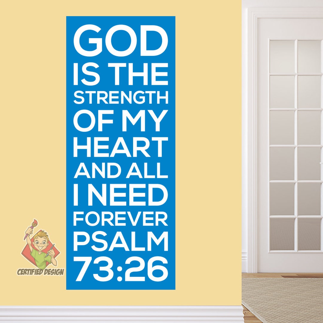 Psalm 73:26 Wall Decal, Sunday School Decor - Etsy
