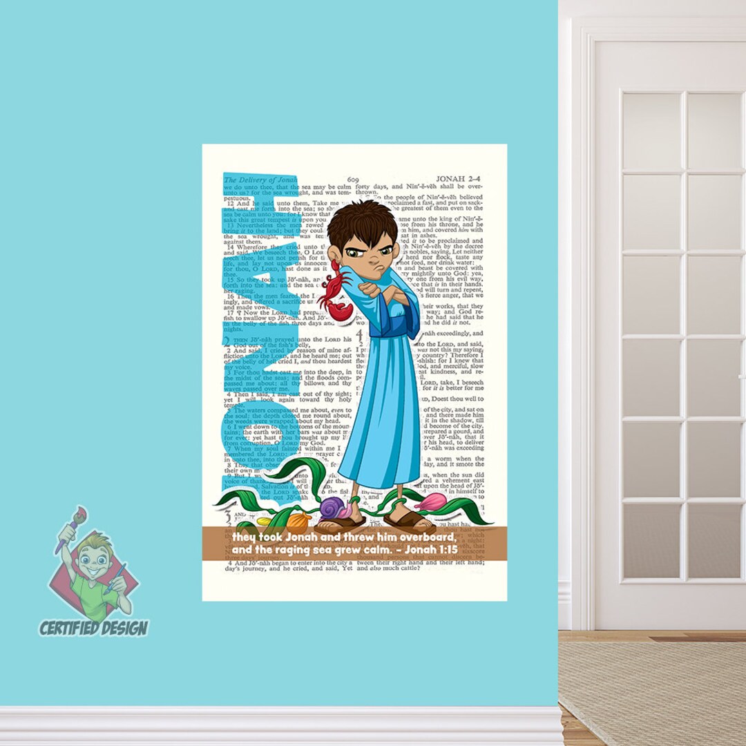 Jonah Scripture Wall Decal: Kids Church Decor - Etsy
