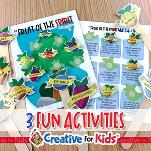 3 Fruit of the Spirit Bible Activities, Sunday School Craft, Bible ...