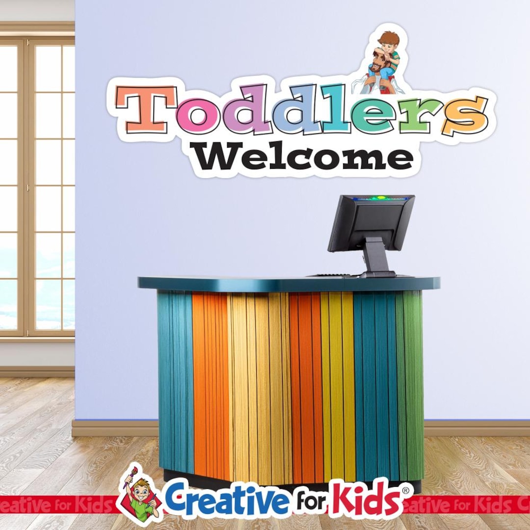 Toddlers Welcome Sign, Welcome Wall Decal, Welcome Children's Ministry ...