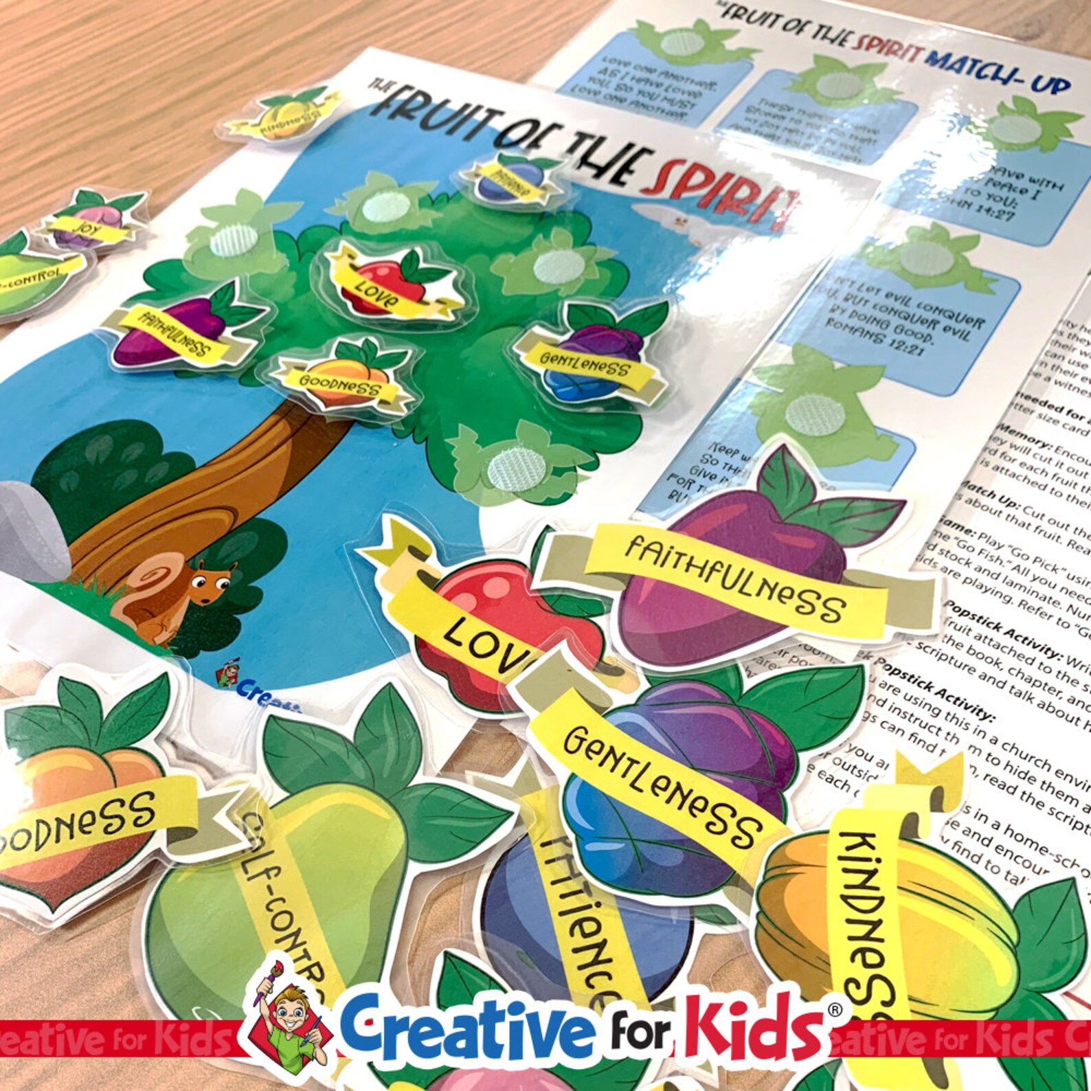 3 Fruit of the Spirit Bible Activities Sunday School Craft - Etsy