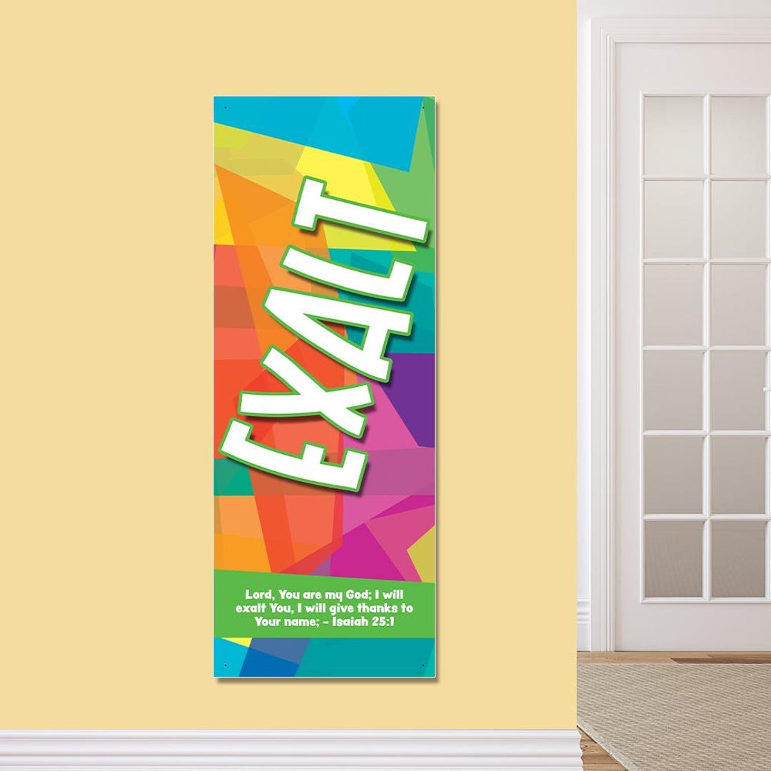 Exalt Worship Vinyl Banner, Kids Church Decor (24 X 63) - Etsy