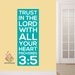 Sunday School Decal, Proverbs 3:5, Wall Scripture Decal, Kids Bible ...