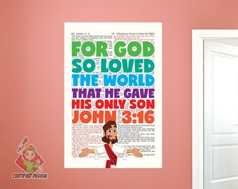 For God so Loved the World. John 3:16. Church Wall Art. Sunday - Etsy