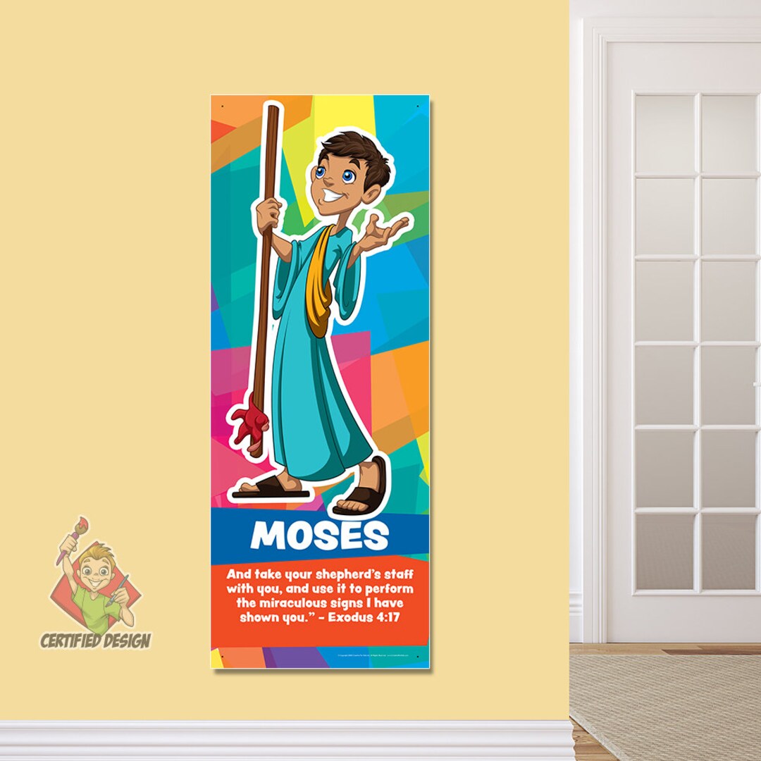 Moses Banner, Sunday School Decor, Sunday School Banner, Sunday School ...