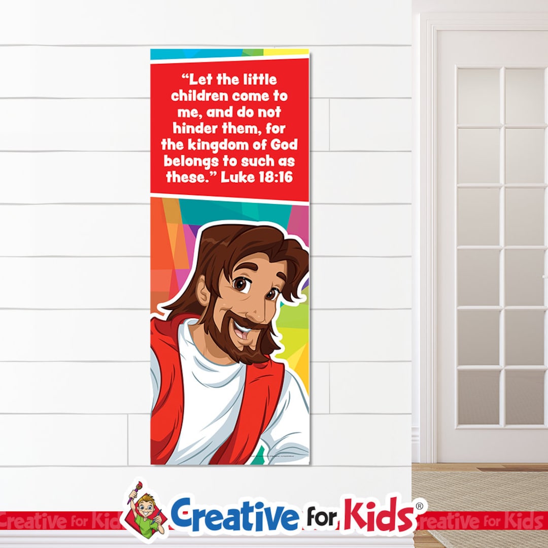 Jesus Let the Little Children Come to Me Banner, Sunday School Decor ...