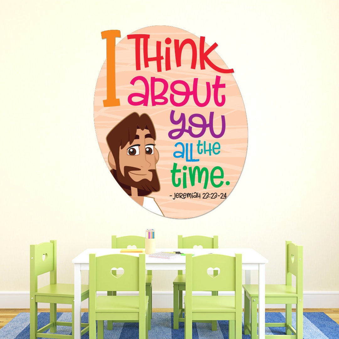 Sunday School Decal, I Think About You, Christian Kids Decal, Kids ...
