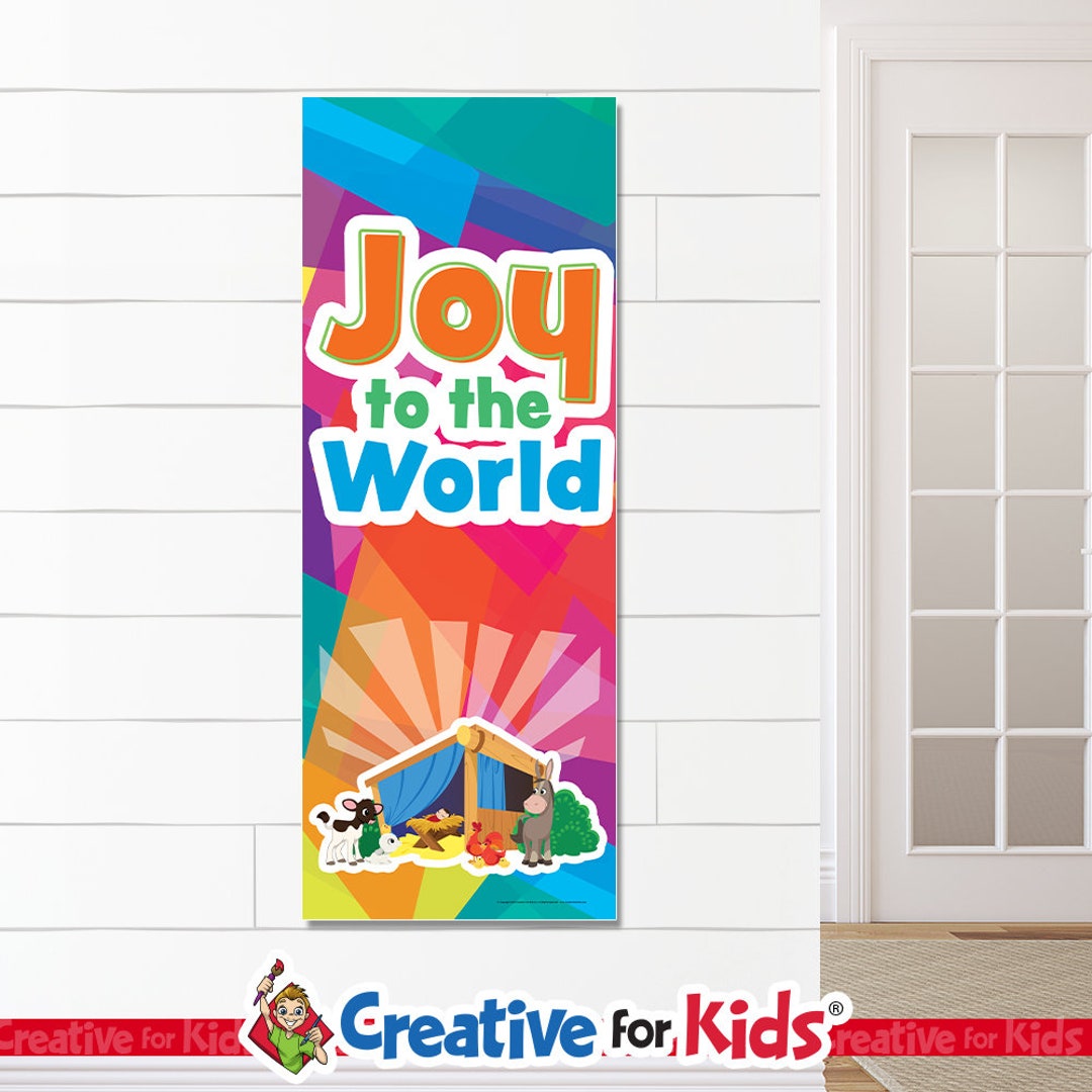 Joy to the World Christmas Banner, Sunday School Décor, Sunday School ...
