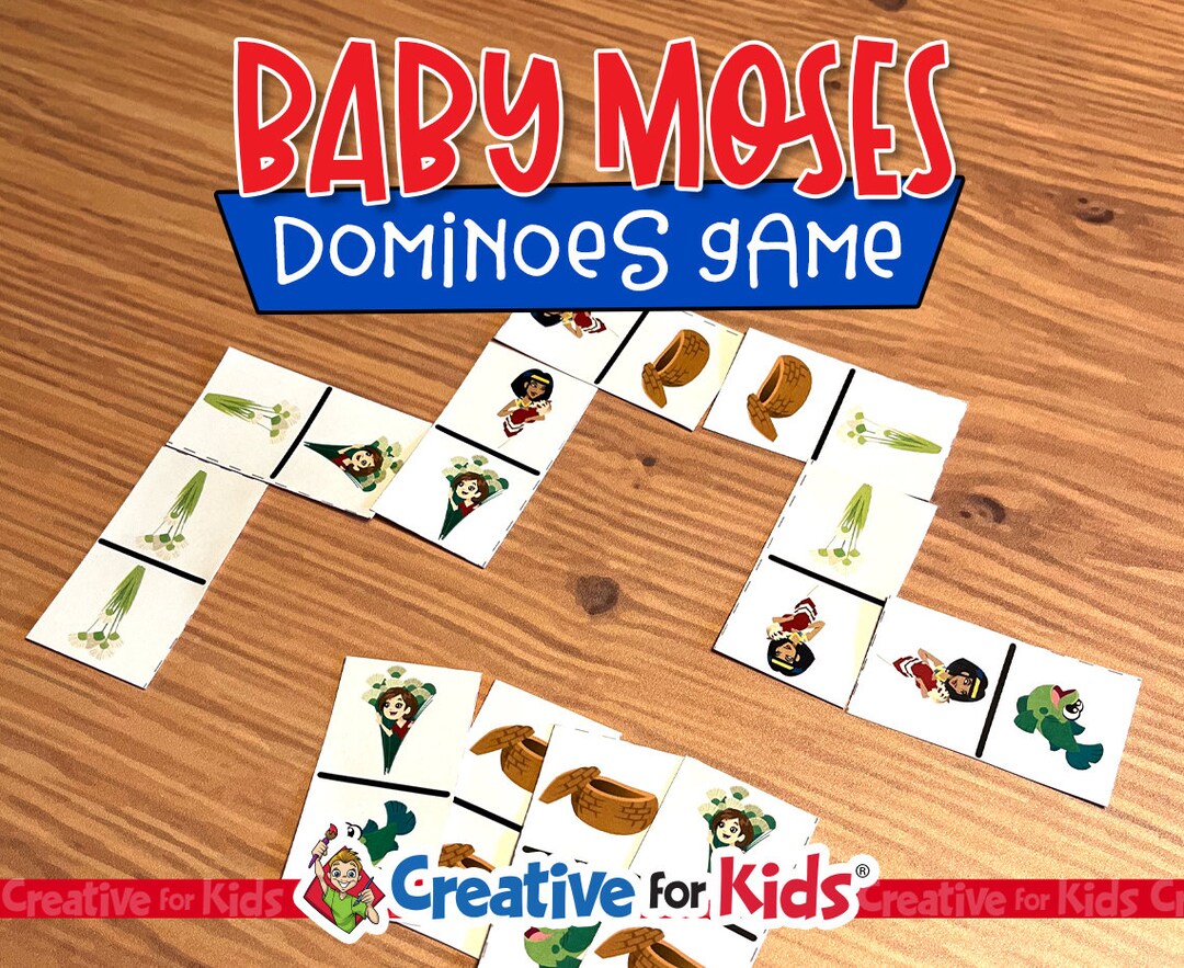Baby Moses Bible Dominoes Game Digital Download 64 - Etsy