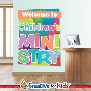 Welcome to Children's Ministry Vertical Decal SG, Welcome Wall Decal ...