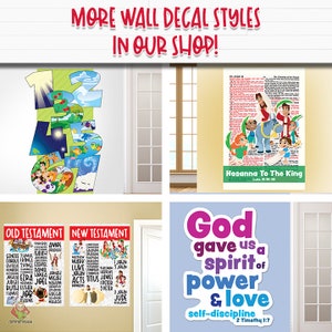 God Says Word Cloud Wall Decal, Sunday School Banner, Kindergarten ...