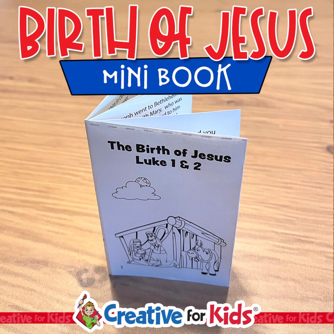 Birth of Jesus Mini Book, Nativity Story, Christmas Craft, Nativity ...