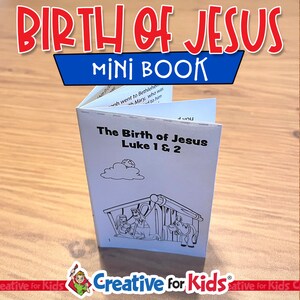 Birth of Jesus Mini Book, Nativity Story, Christmas Craft, Nativity ...