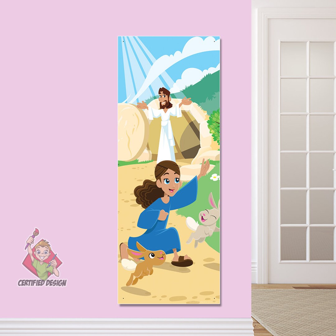 Jesus Resurrection Banner, Sunday School Decor, Sunday School Banner ...