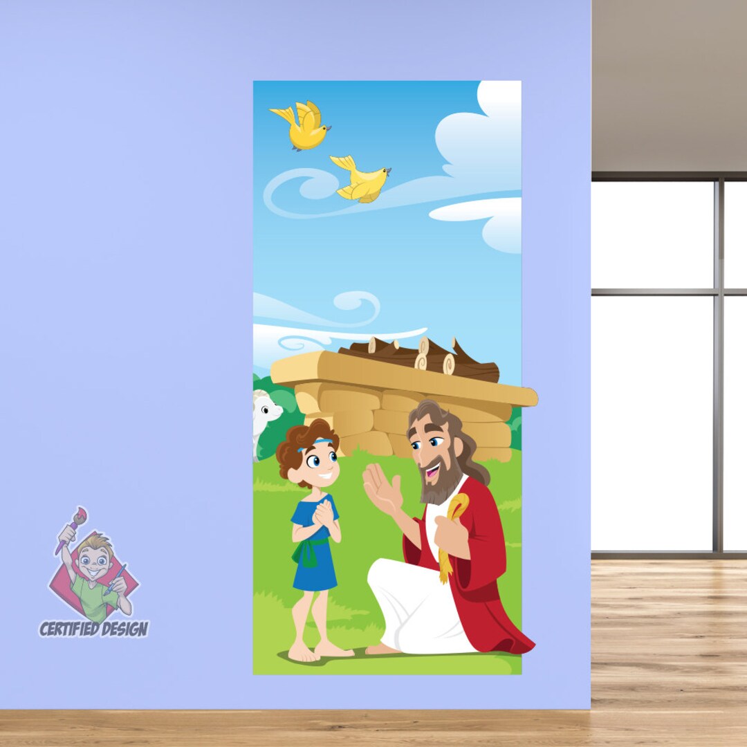 Abraham and Isaac Bible Story Wall Decal: Kids Sunday School Decor - Etsy