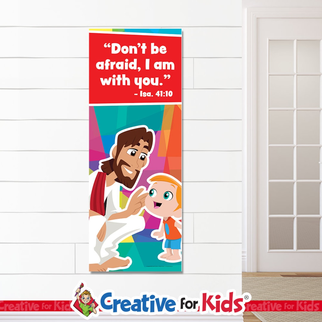 Jesus Don't Be Afraid Banner, Sunday School Decor, Sunday School Banner ...
