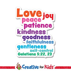 Fruit of the Spirit, Scripture Decal, Sunday School Decal, Kids ...