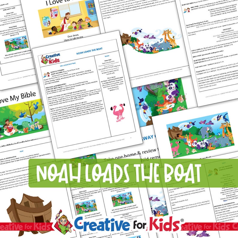 4 Noah Preschool Bible Lessons Sunday School Lesson Bible - Etsy