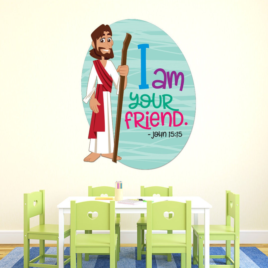Sunday School Decal, I Am Your Friend, Christian Kids Decal, Kids Bible ...