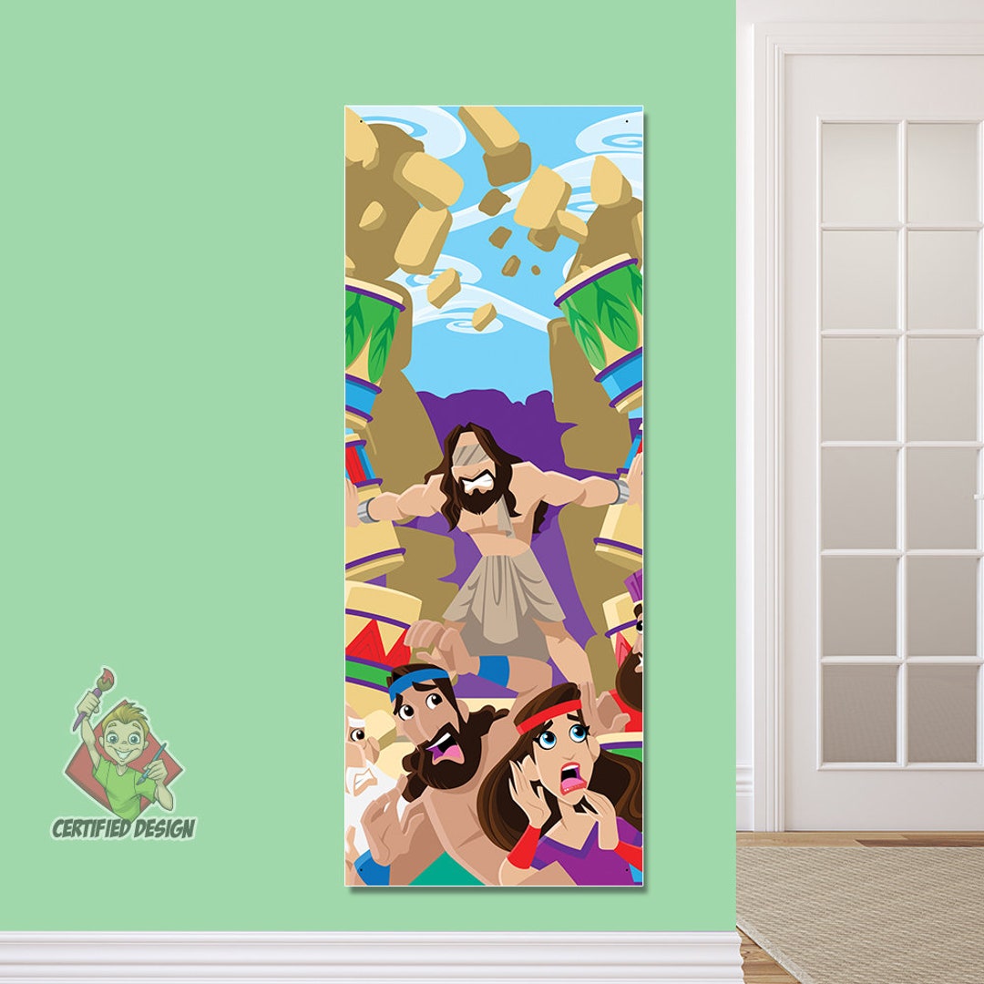 Samson Vinyl Banner: Sunday School Bible Story Mural (24" X 63") - Etsy