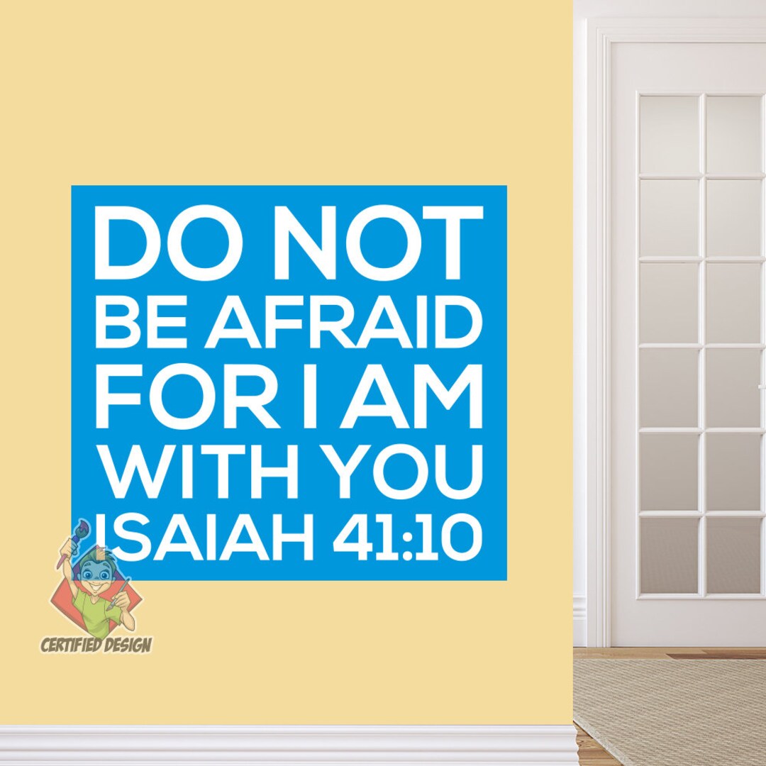 Isaiah 41:10, Sunday School Wall Decal, Scripture Verse Poster, Youth ...