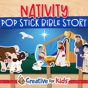 The Christmas Story, Popstick Bible Story Cutout Craft, Sunday School ...