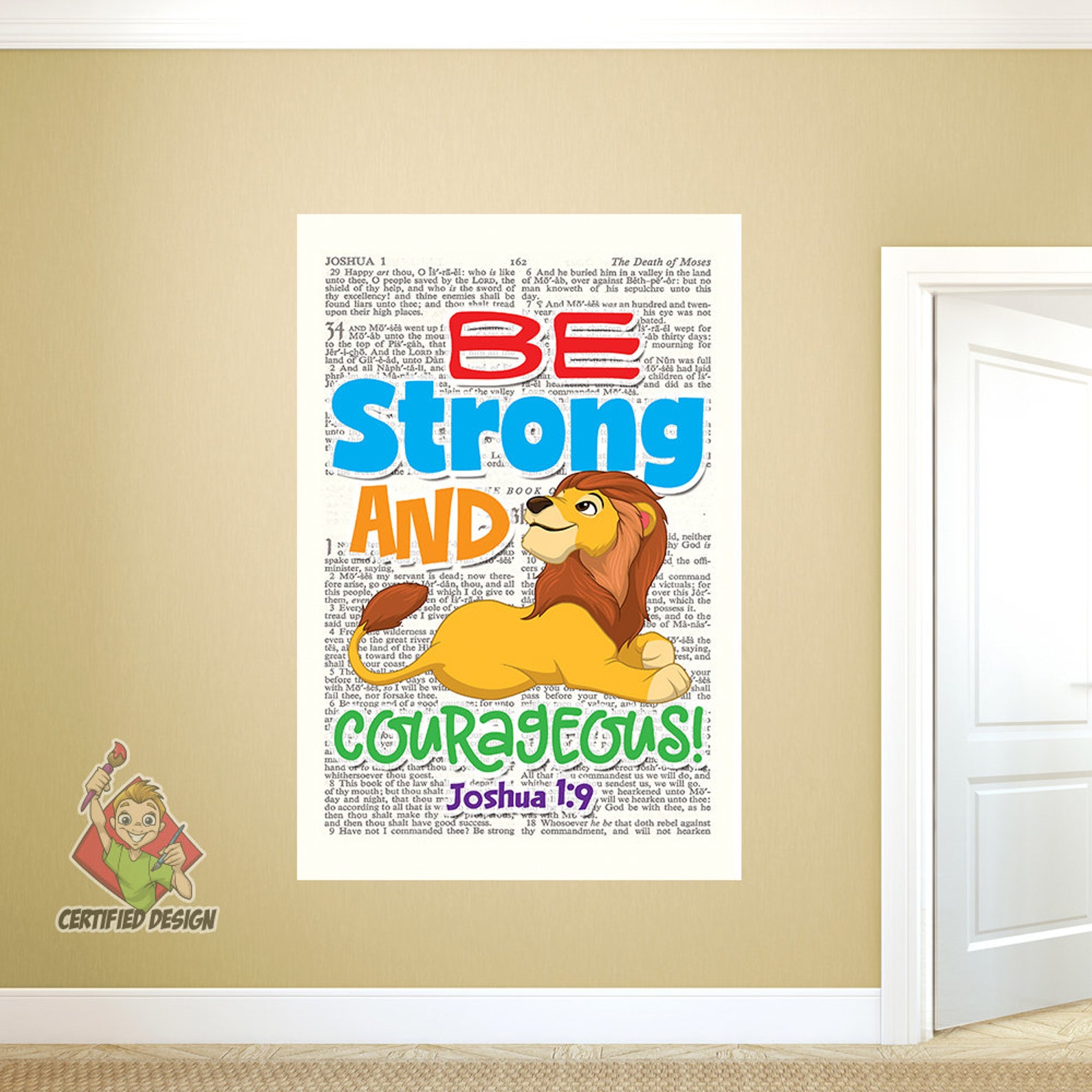 Sunday School Decal Be Strong & Courageous Kids Scripture - Etsy