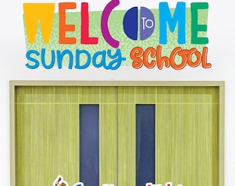 Sunday School Decal Hello Welcome to Children's - Etsy