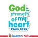 God is the Strength of My Heart Scripture Wall Decal - Etsy