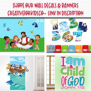 Jesus Loves Me Wall Decal for a Church Nursery, Preschool Classroom ...