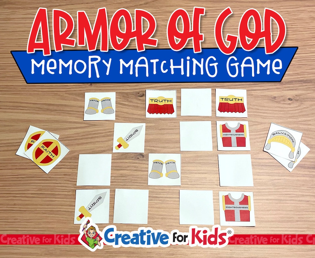 Armor of God Memory Matching Game Digital Download 86 - Etsy