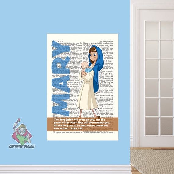 Mary Wall Decal Bible Story Wall Decal Sunday School Decal - Etsy