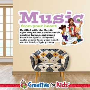 Worship Jesus Wall Decal for Preschool Classroom Decoration, Sunday ...