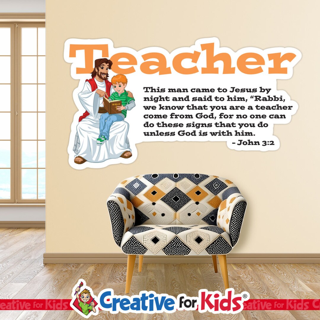 Jesus is Our Teacher Wall Decal, Sunday School Wall Decal, Kids Church ...