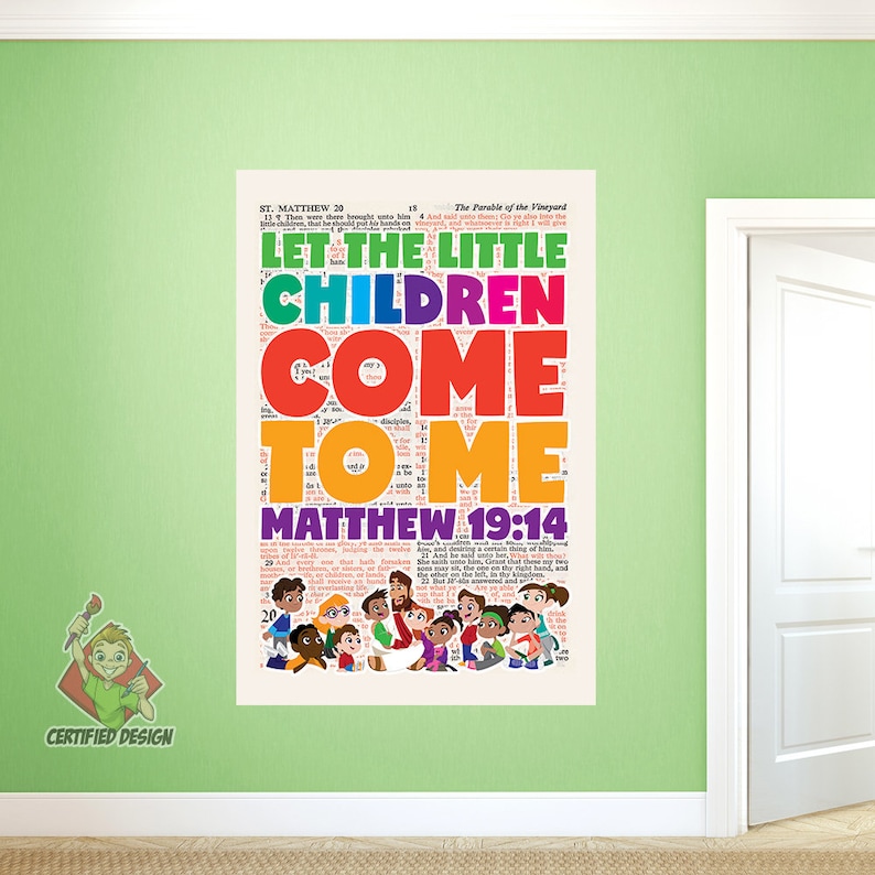 Let the Little Children Come to Me Decal Matthew 19:14 - Etsy